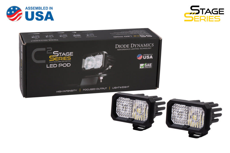Diode Dynamics Stage Series 2 In LED Pod Sport - White Flood Standard ...