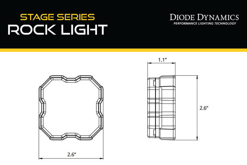 Diode Dynamics Stage Series Rock Light Magnet Mount Adapter Kit (one ...