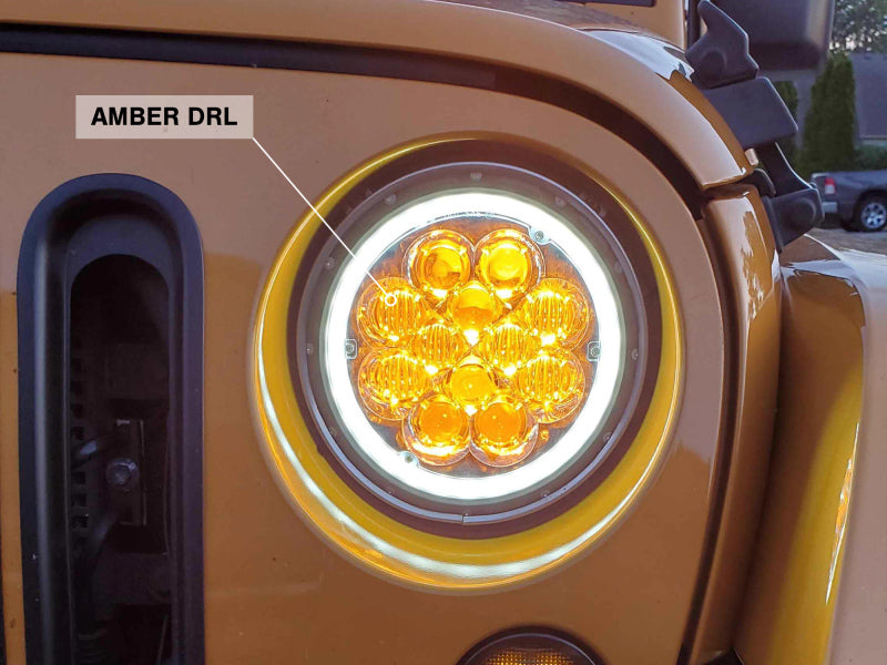 Raxiom 97-18 Jeep Wrangler TJ/JK Axial Spider LED Headlight w/ Amber D ...