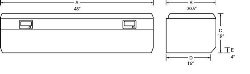 Tradesman Steel Flush Mount Truck Tool Box (48in.) - Black – Hellhound ...